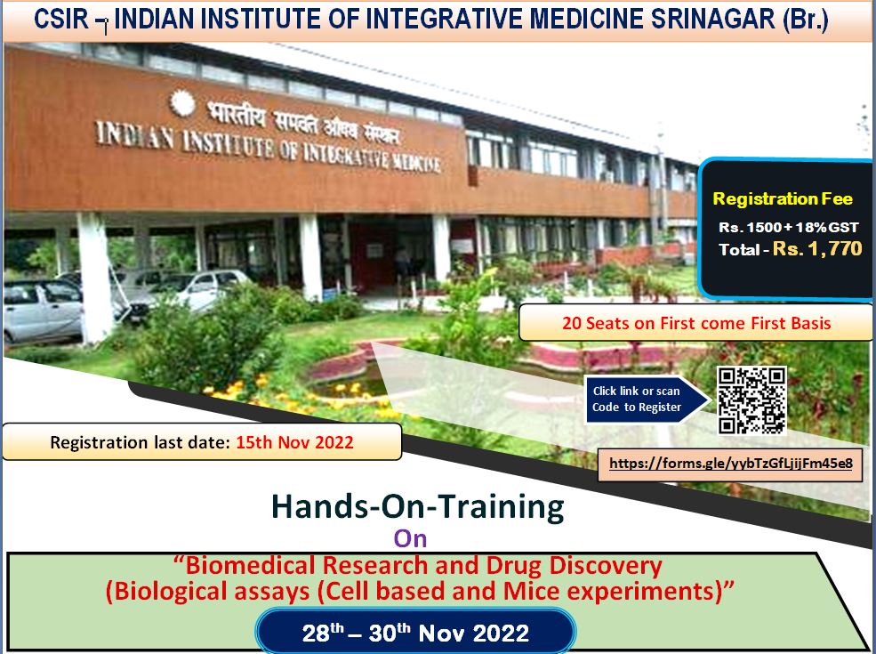 Hands-On-Training On “Biomedical Research and Drug Discovery ...